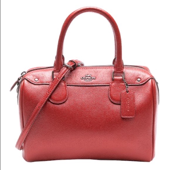Coach | Bags | Coach Speedy Bag Dark Red Leather | Poshmark